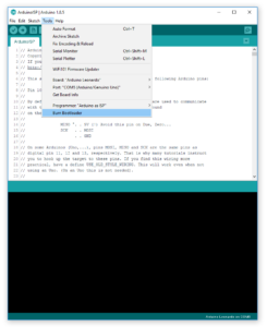 Burn the bootloader – DevDuino