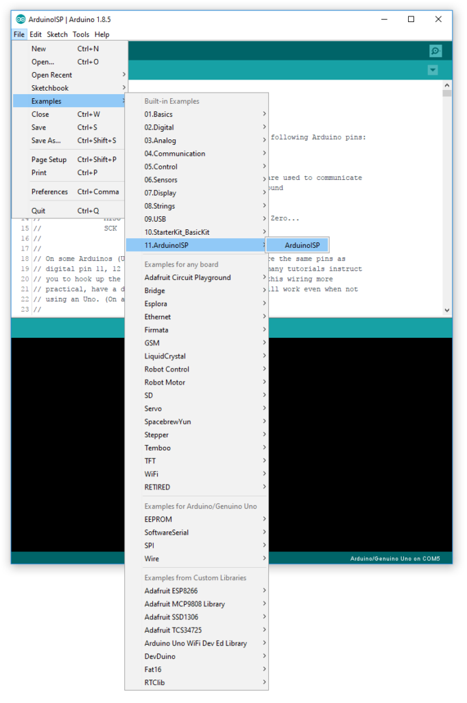 Burn the bootloader – DevDuino